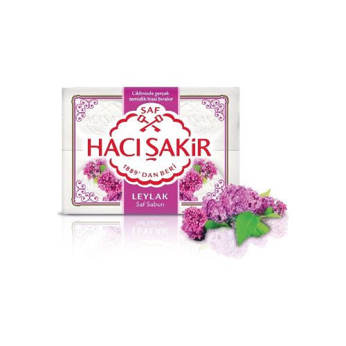 Haci Sakir Natural Lilac Soap - 4 Bars - Traditional Turk