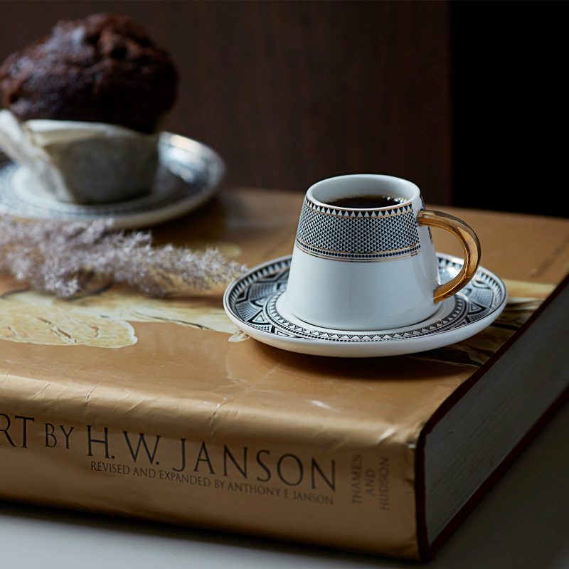 12 Pcs Karaca Globe Luxury Porcelain Turkish Coffee Set - Traditional Turk