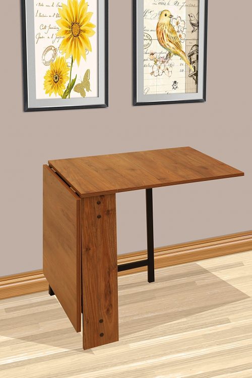 Walnut Folding Dining Table, Foldable Portable Kitchen Desk ...