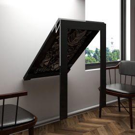 Wall Mounted White Folding Table, Murphy Table, Floating Table, Space ...