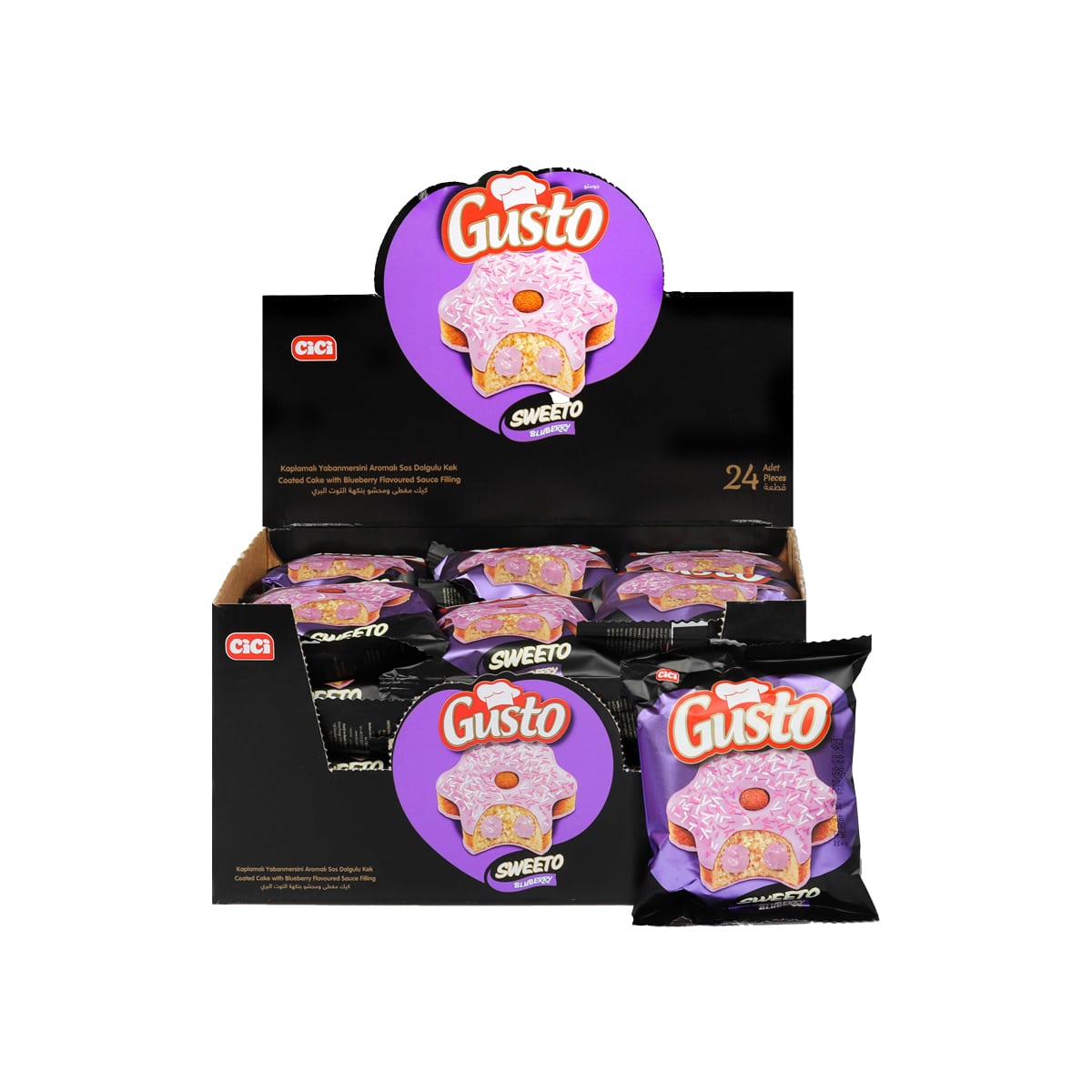 Cici Gusto Sweeto Coated Cake with Blueberry Flavored Sauce Filling in ...