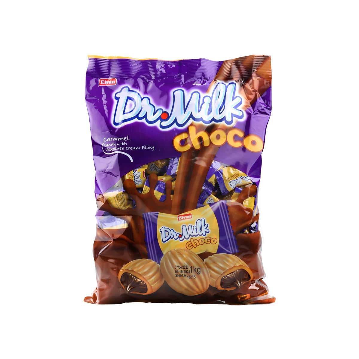 Elvan Dr. Milk Caramel Candy with Chocolate Cream Filling 1000 gr (35 ...