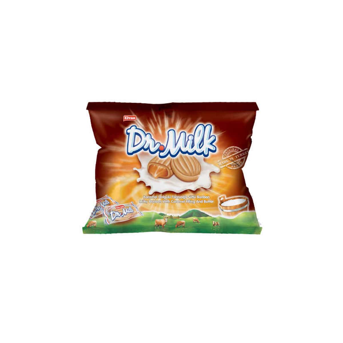 Elvan Dr. Milk Milky Candy with Caramel Filling & Butter - Traditional Turk