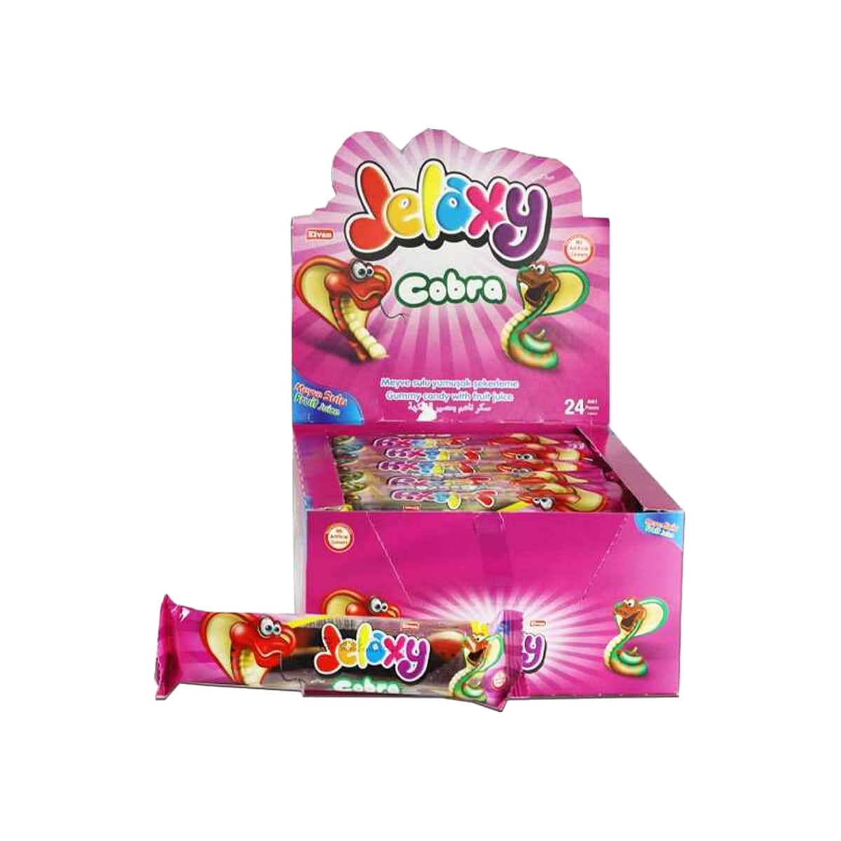 Elvan Jelaxy Cobra Gummy Candy with Fruit Flavor in Box 20 gr (0.70oz ...