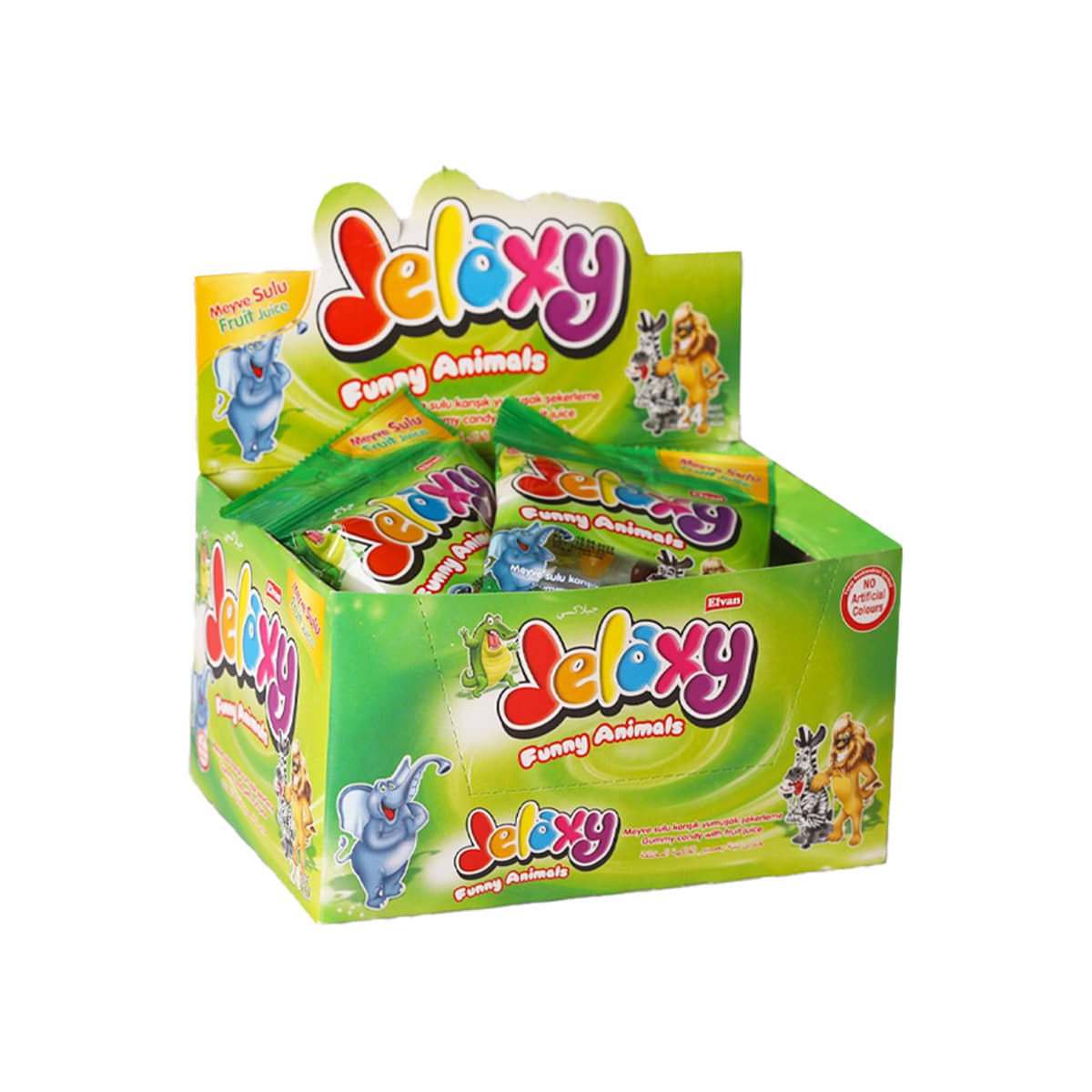 Elvan Jelaxy Funny Animals Gummy Candy with Fruit Flavor in Box 20 gr ...