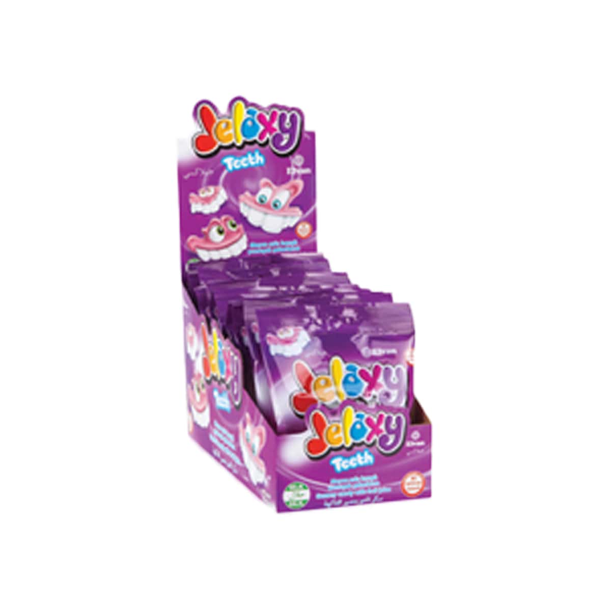 Elvan Jelaxy Teeth Gummy Candy with Fruit Flavor in Box 80 gr (2.82oz ...