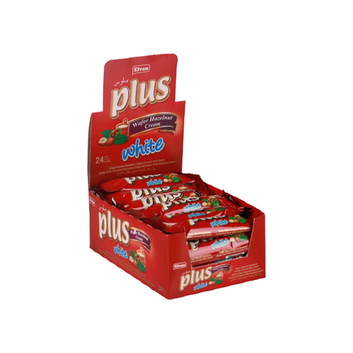 Elvan Plus White Milky Compound Chocolate Coated Roll Wafer with ...