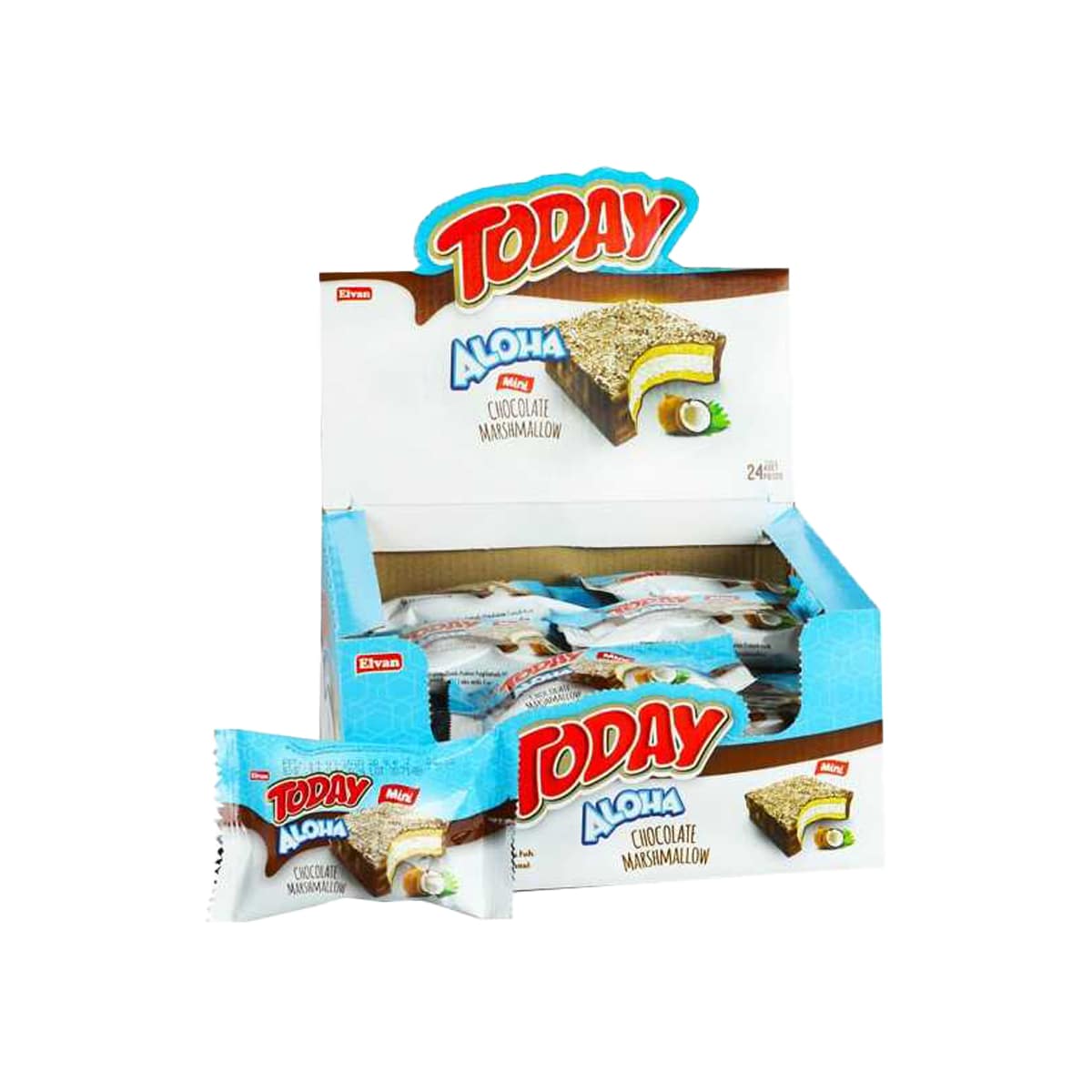 Elvan Today Aloha Chocolate Covered Mini Cake with Marshmallow and ...