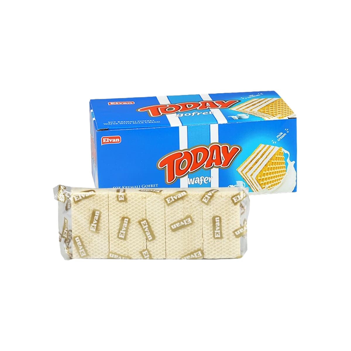 Elvan Today Wafer with Milk Cream in Box 200 gr (7.05oz) – 4 Pieces ...
