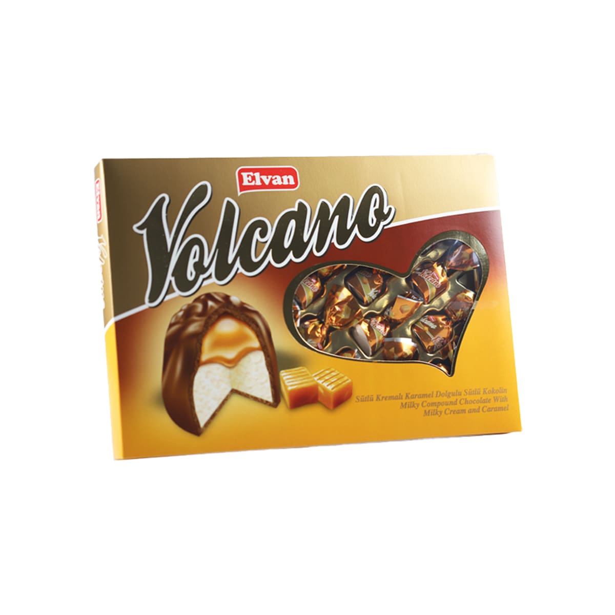 Elvan Volcano Milky Compound Chocolate with Milky Cream and Caramel in ...