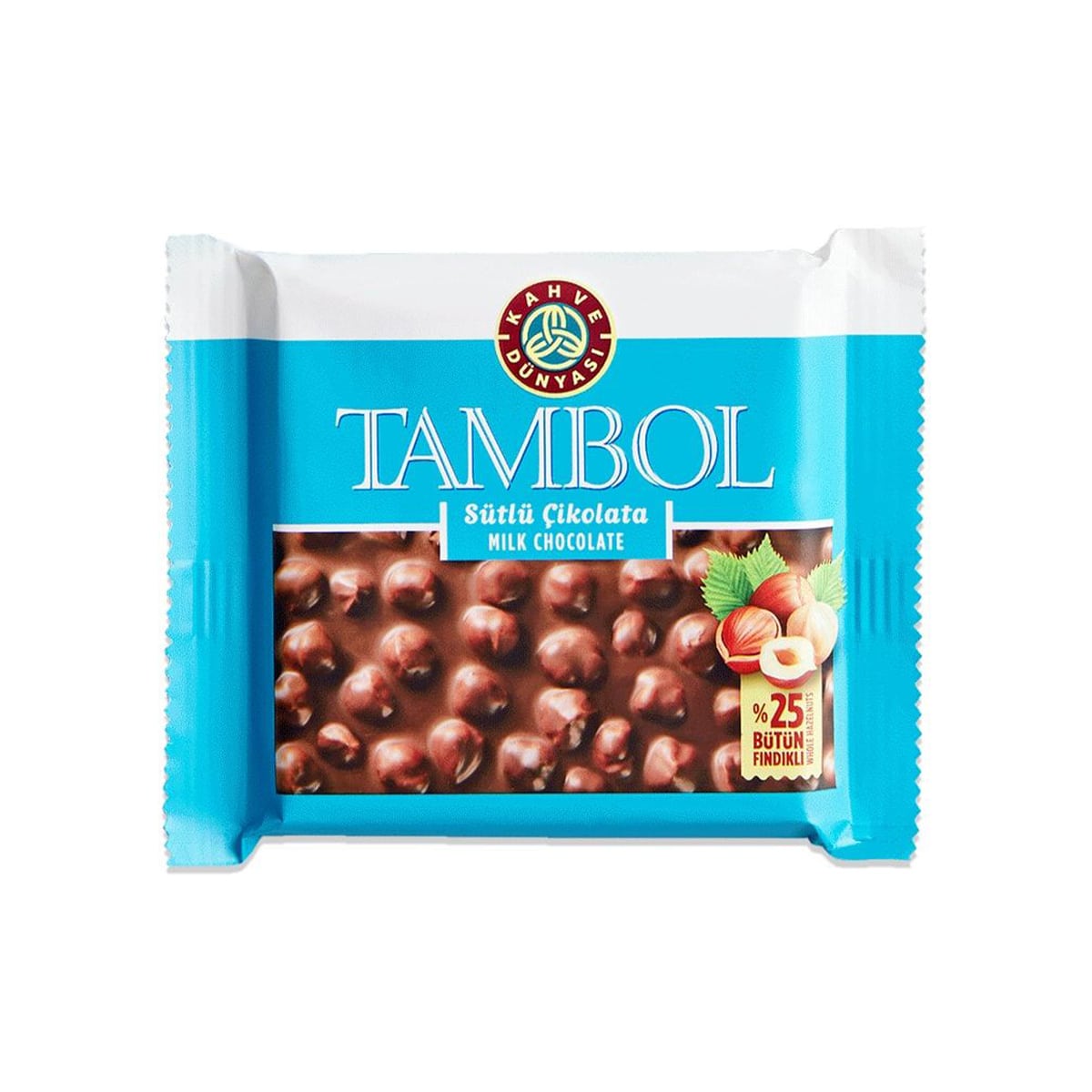 Kahve Dunyasi Tambol Whole Hazelnut Milk Chocolate 100 gr (3.52oz ...