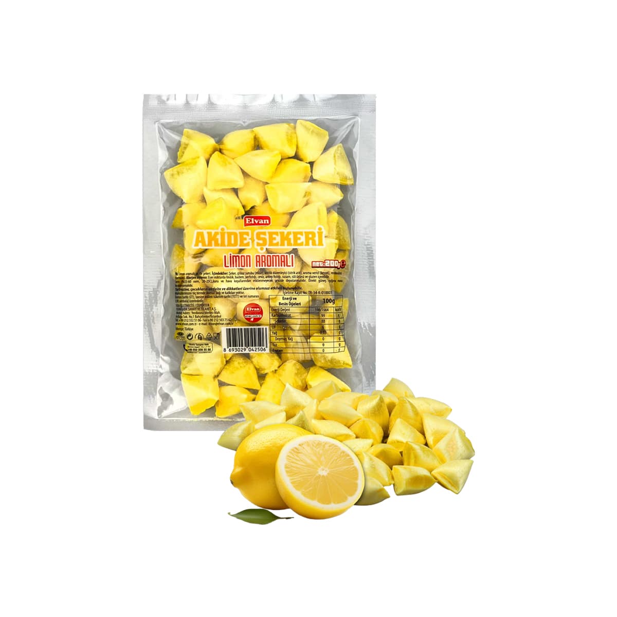 Lemon Flavored Hard Candy Elvan 200 gr (7.05oz) – 5 Pieces ...