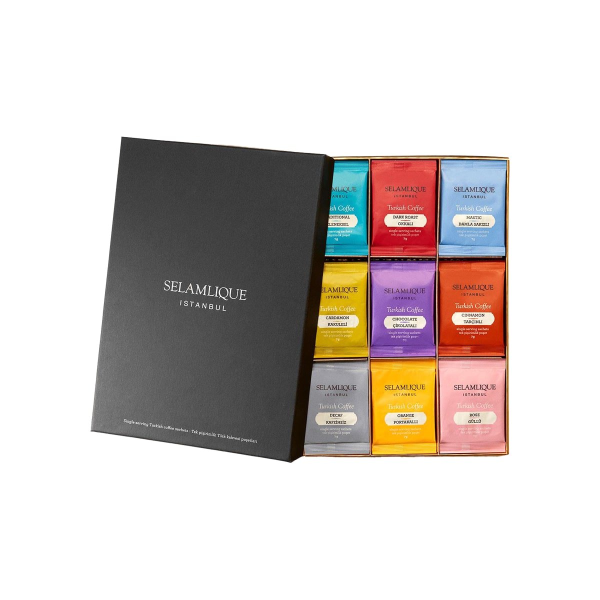 Mixed Turkish Coffee Sachet Set in Box Selamlique 440 gr (15.52oz ...