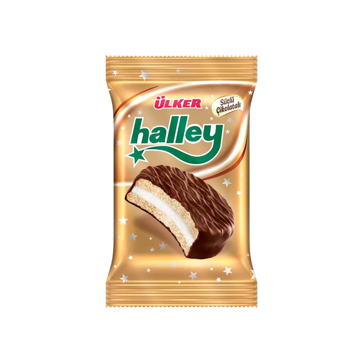 Ulker Halley Milk Chocolate Coated Sandwich Biscuit with Marshmallow 30 ...