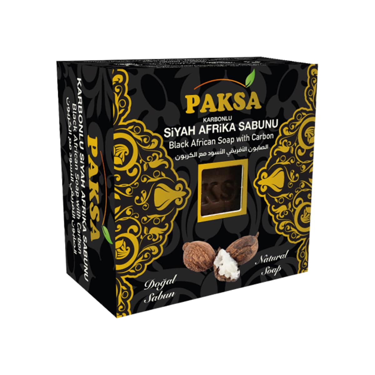 Natural Black African Soap Paksa 125 gr (4.40oz) - Traditional Turk